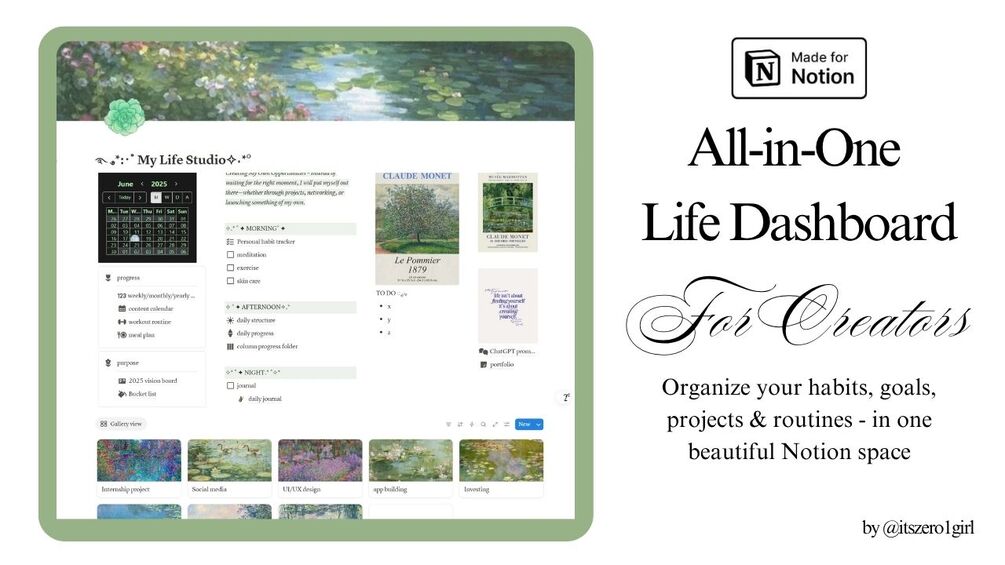 All-in-One Life Dashboard (Notion Template)