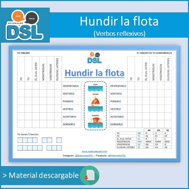 Hundir la flota: Verbos reflexivos