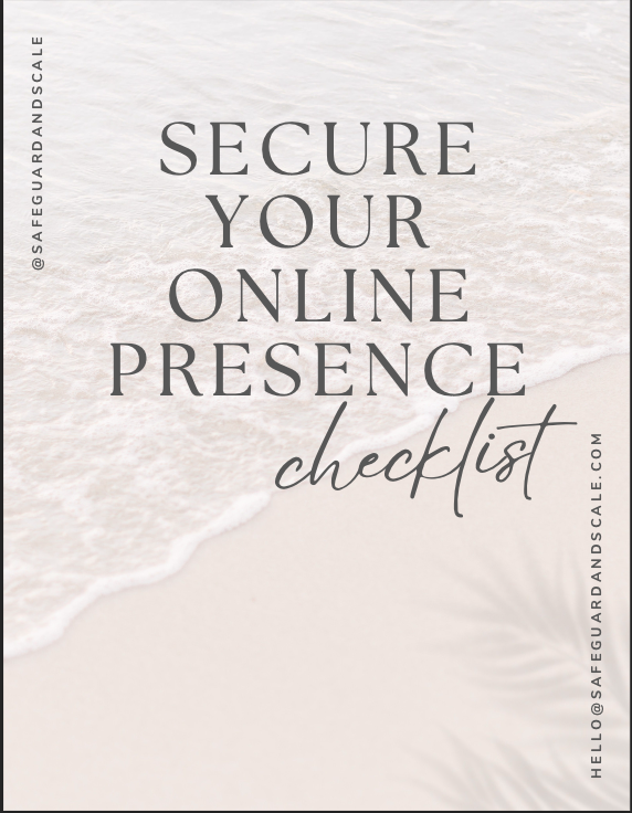 Secure your online presence checklist