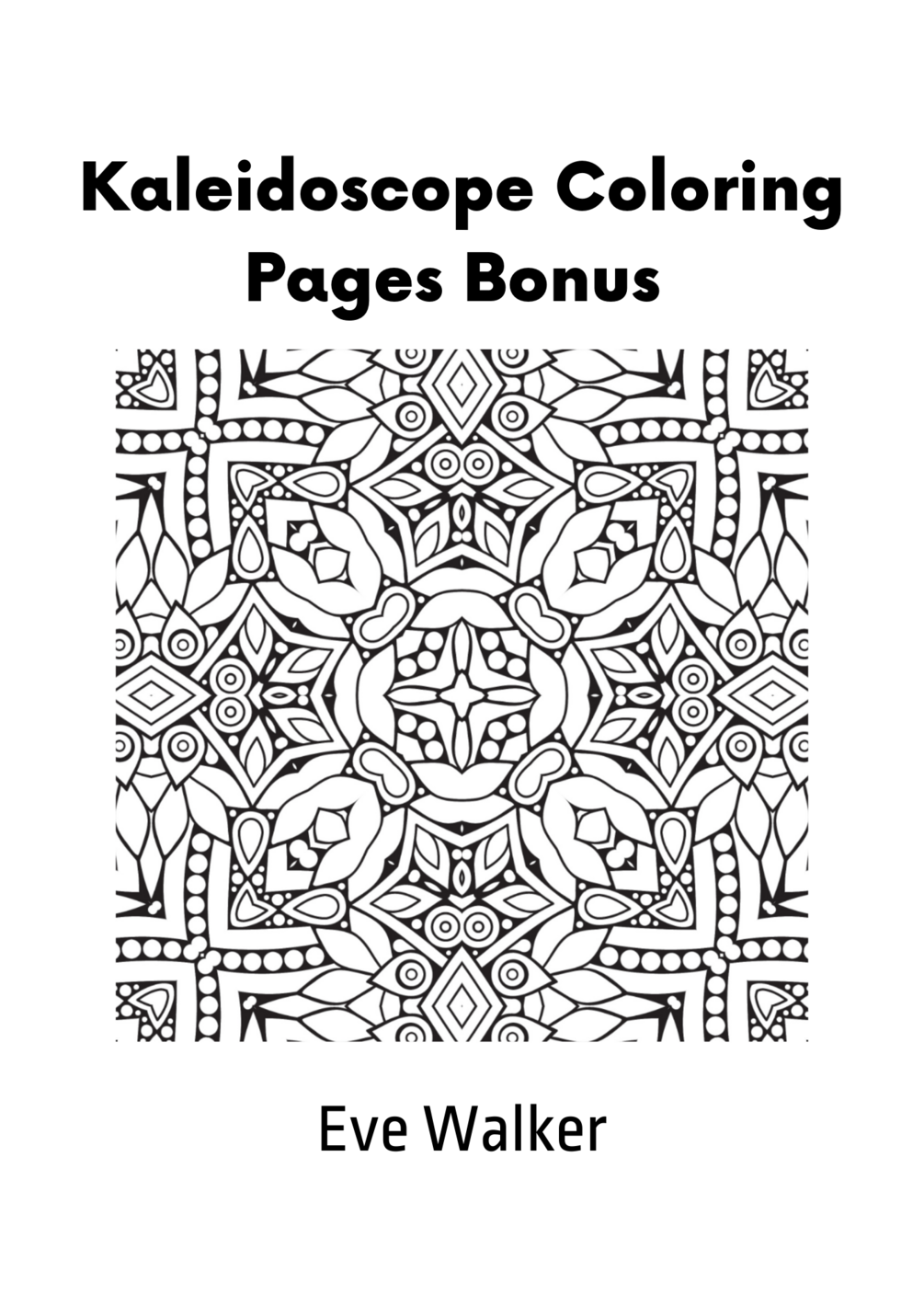 Kaleidoscope Coloring Book Bonus