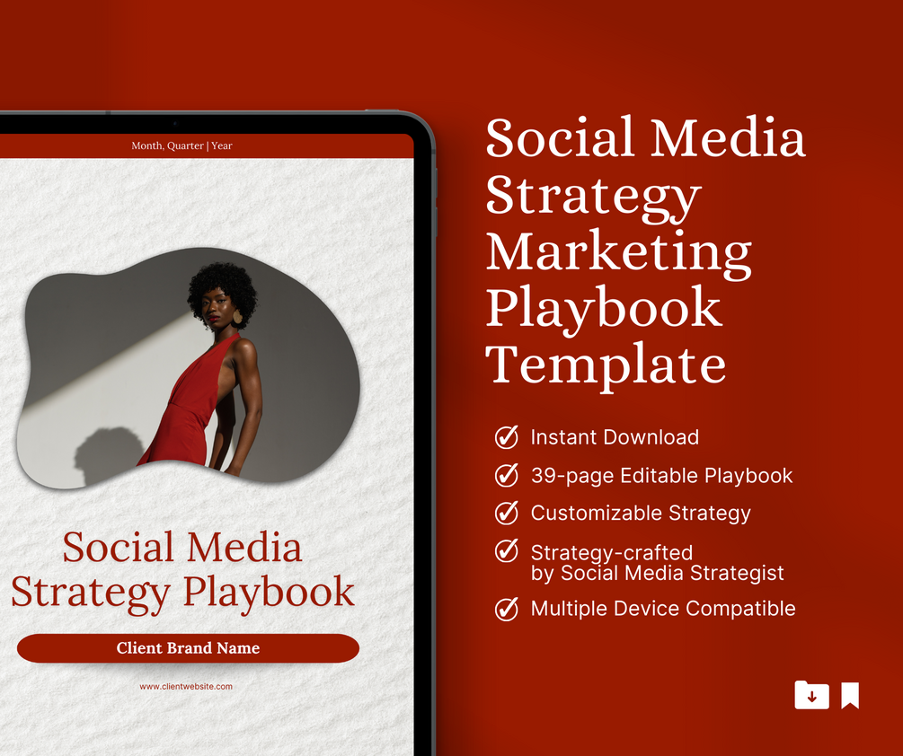 Social Media Strategy Playbook Template Content Strategy Canva Template ...