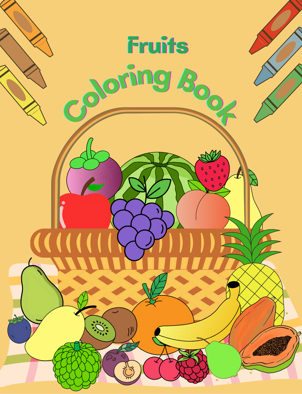 Fruits Coloring Book