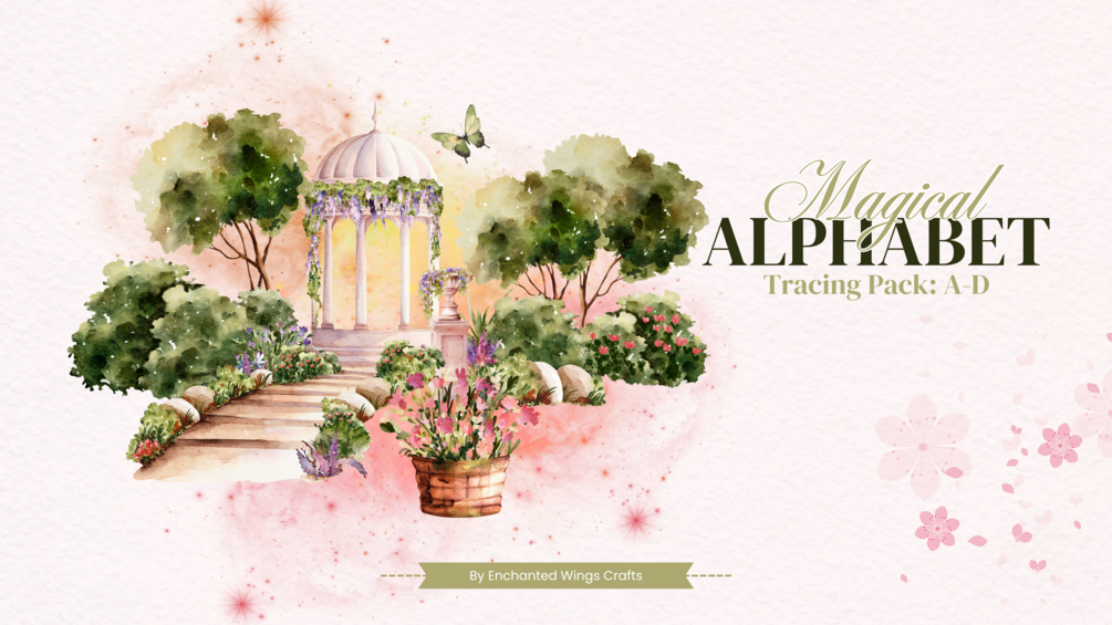 Magical Alphabet Tracing Pack (A–D) | Enchanted Fairy-Themed Worksheets ...