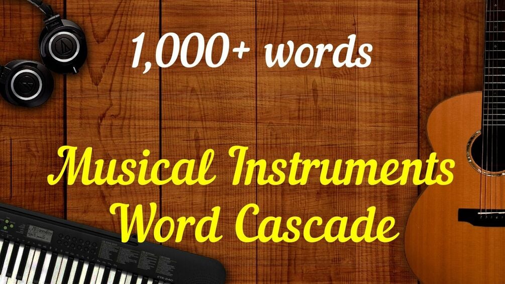 Musical instruments - Word Cascade