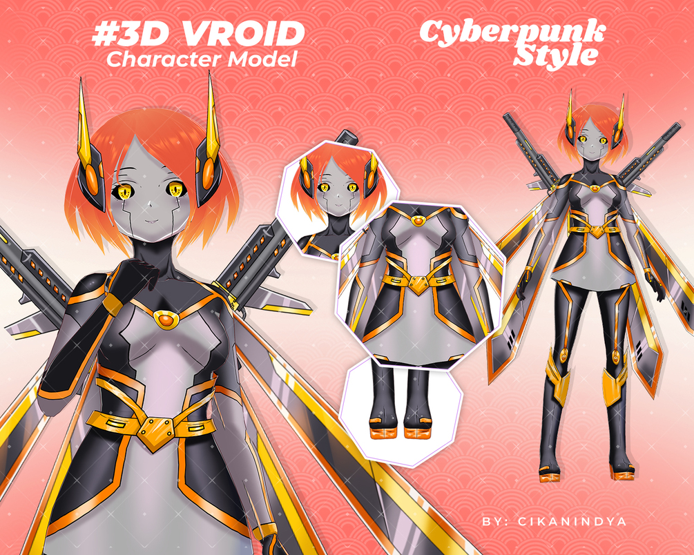 3D Vroid Character, 3d Model Commission, Vtuber Model, Vroid, Vtuber ...