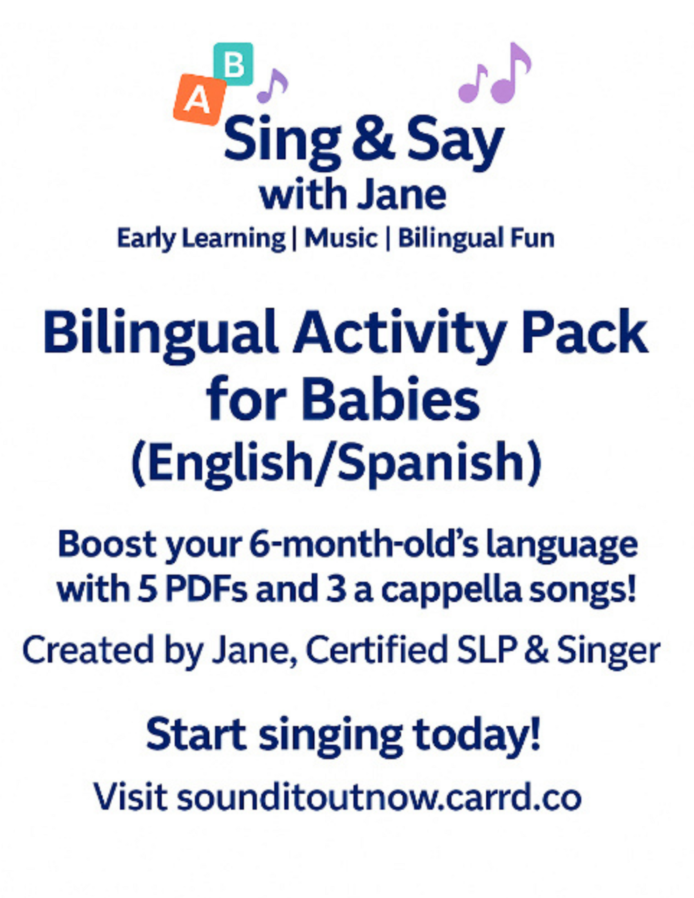 Bilingual Activity Pack for Babies (English/Spanish)