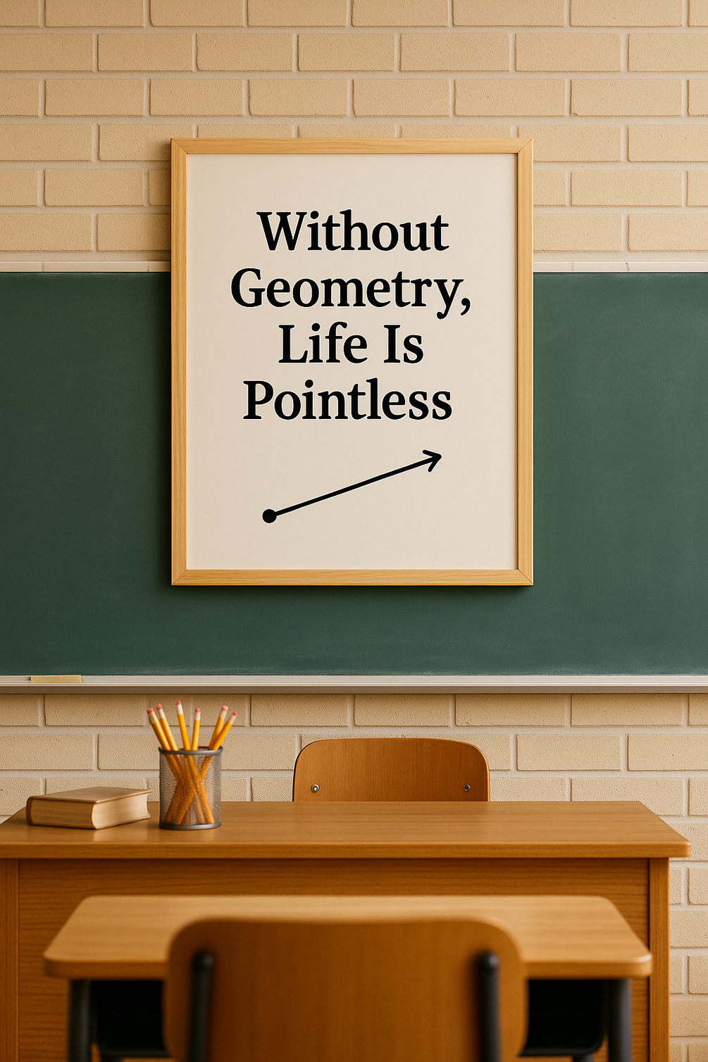 “Without Geometry, Life Is Pointless” – Funny Math Classroom Wall Art ...