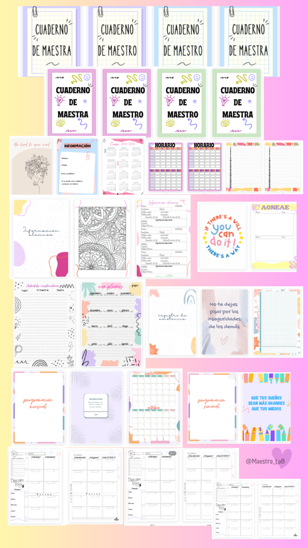 CUADERNO DE MAESTRA/O 2023/24 con situaciones de aprendizaje