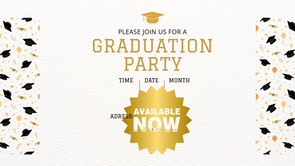 Elegant Graduation Party Invitation | Editable Canva Template