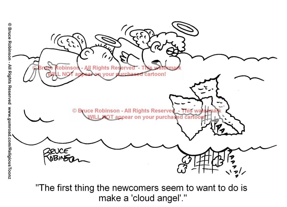 "The first thing the newcomers..." cartoon