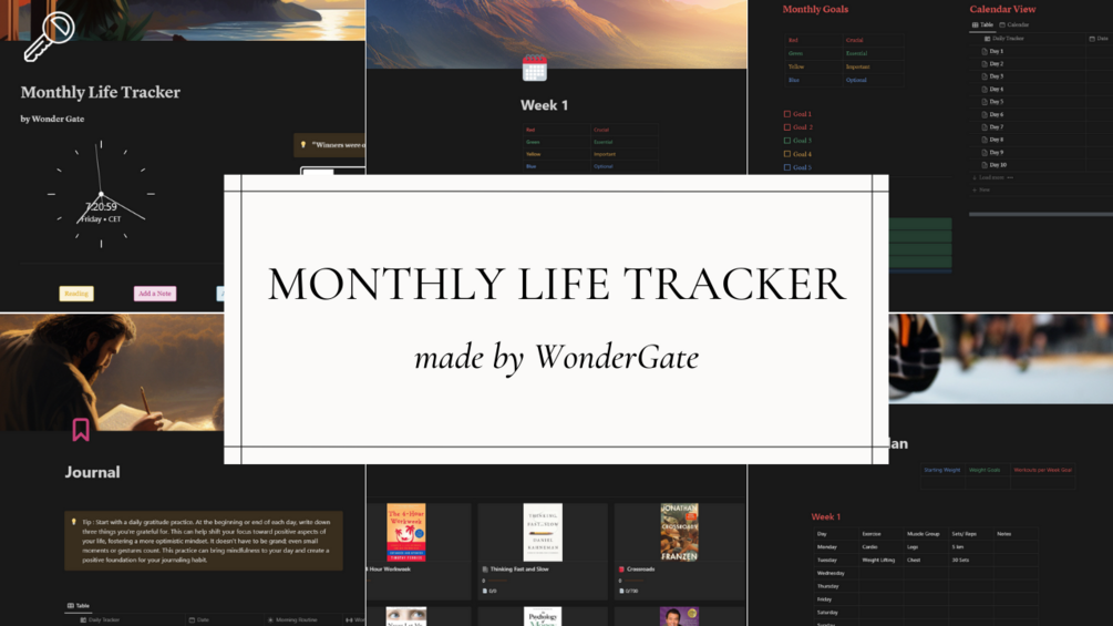 Monthly Life Tracker