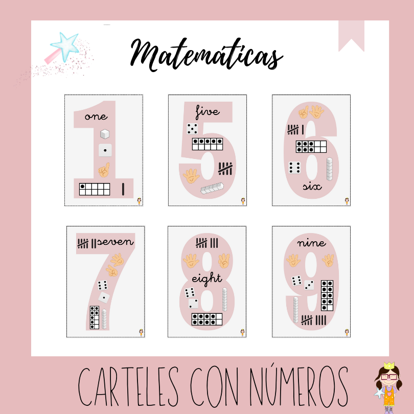 Carteles con Números del 1 al 10