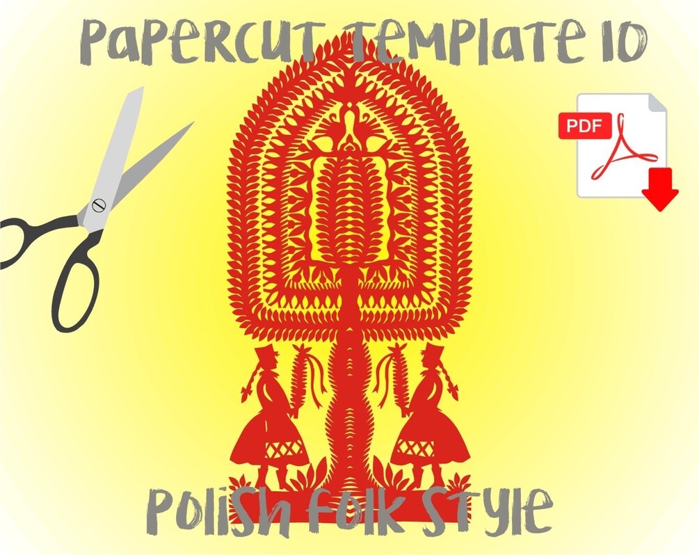 Papercut printable template from Poland / paper cut / folk art / paper ...
