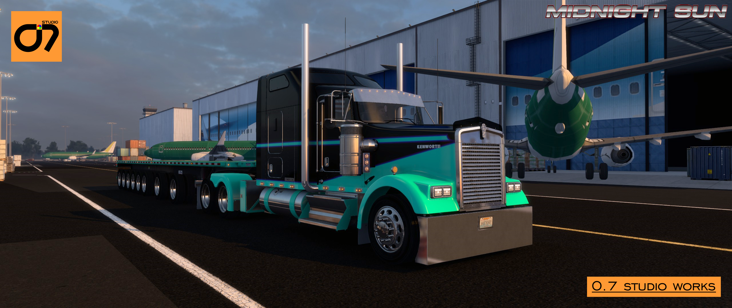 Kenworth W900L Midnight Sun Paint Scheme