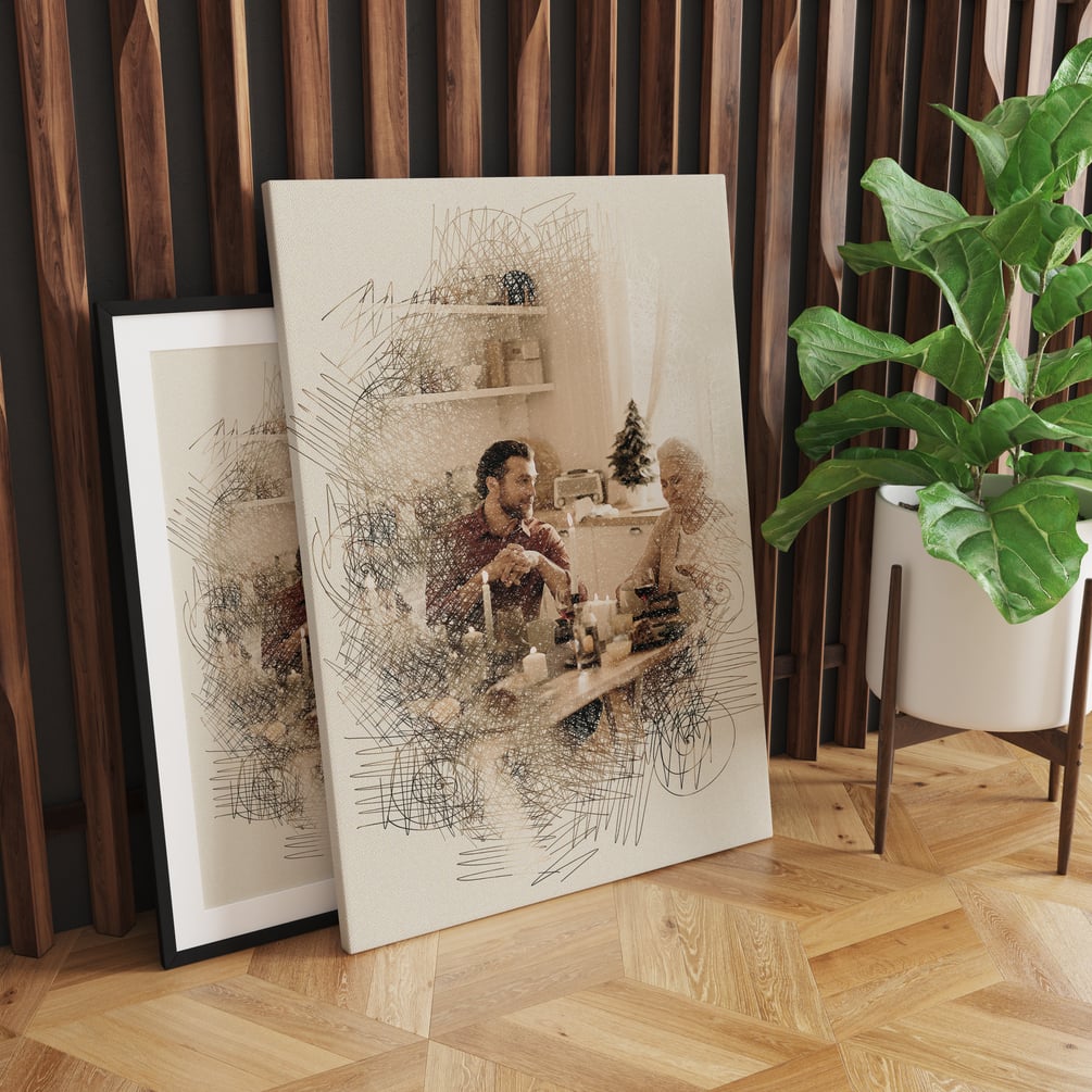 Custom Photo Portrait | Family Portrait | Memory gift | Canvas Art