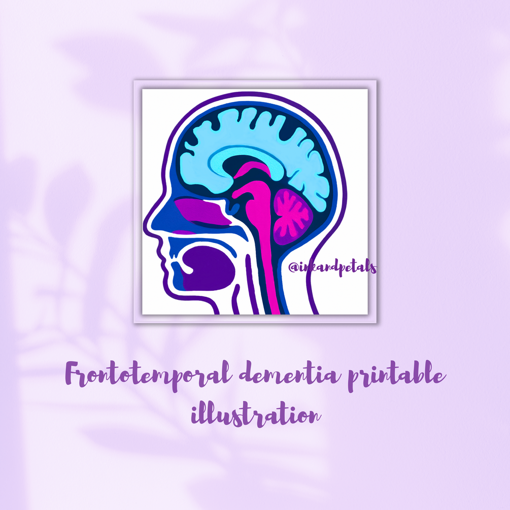 frontotemporal dementia printable illustration