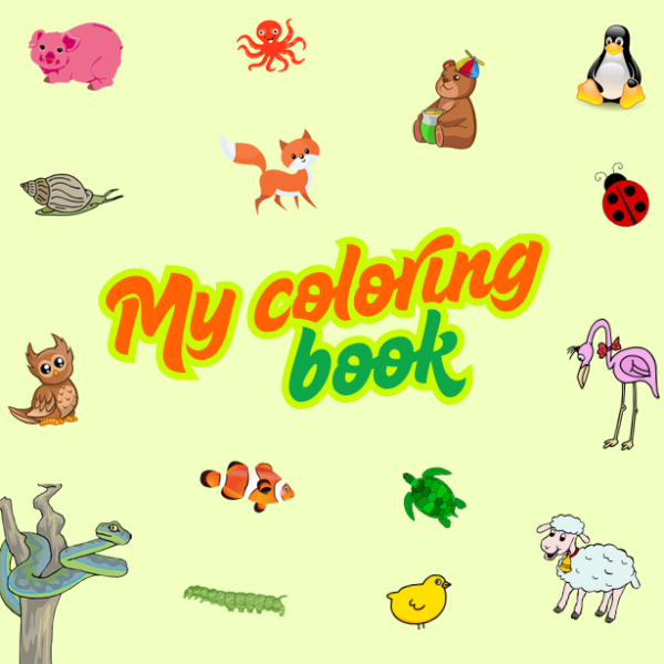 Animal Coloring Book for Kids – 25 Fun & Easy Animals to Color ...