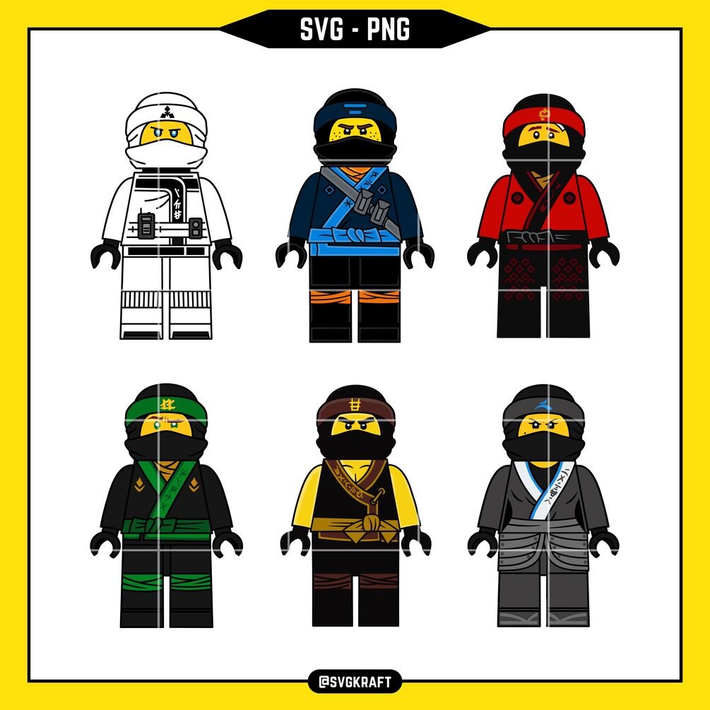 Bricks NinjaGo Vector Files for Sublimation Design