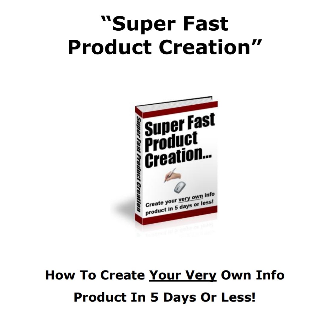 Super Fast Product Creation