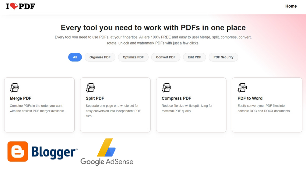 All PDF Tools Website for Hosting Free #Blogger