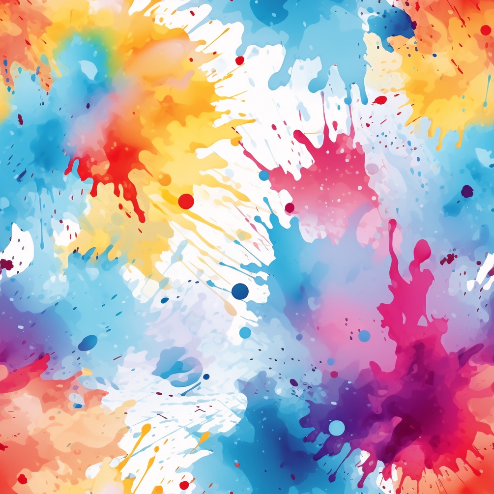 Watercolor Splash Seamless Pattern