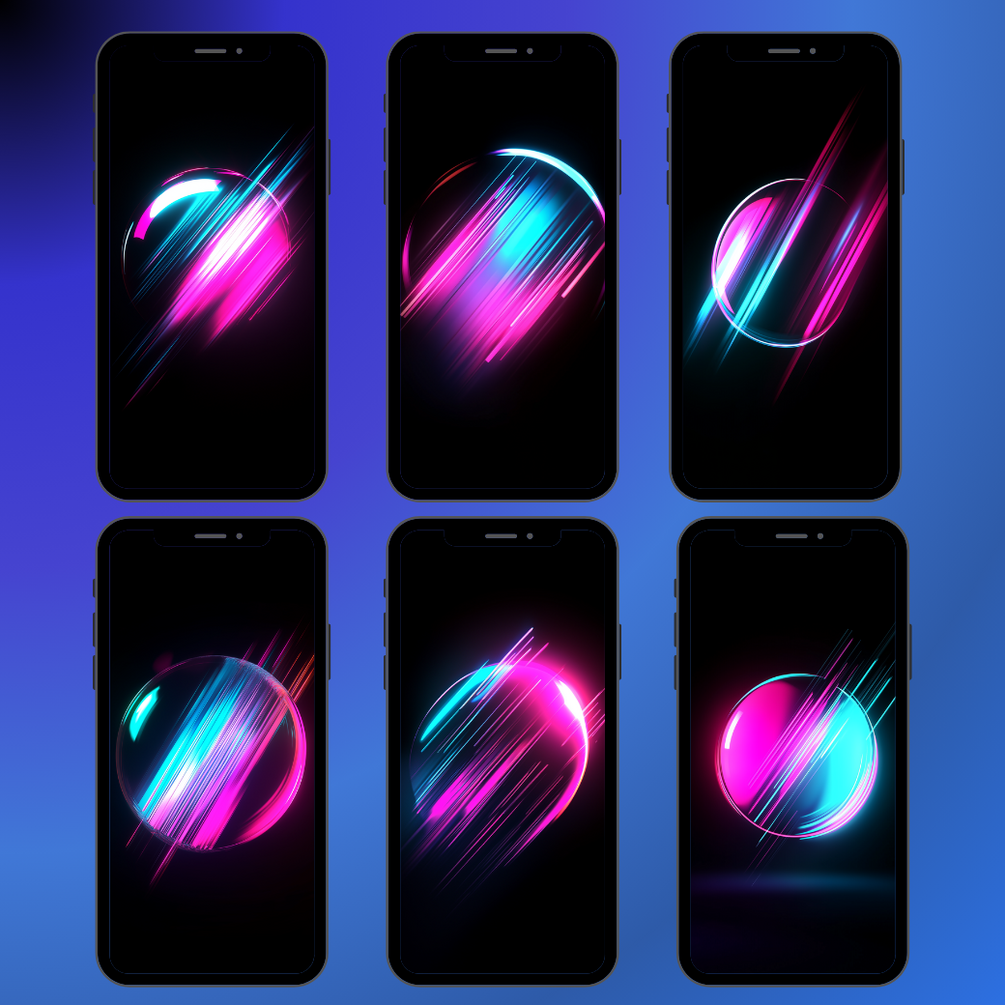 Neon Eclipse: Futuristic Lightscapes Wallpapers