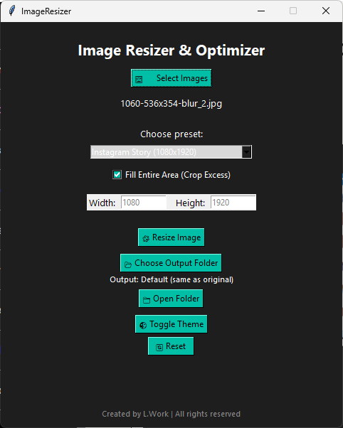 ImageResizer – Resize Images for Web & Social – Offline