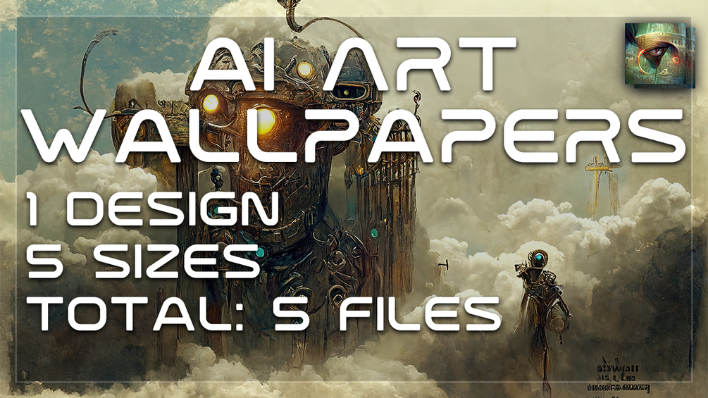 Ai Art Wallpaper 8 - The robot that guards the gates of heaven illustrated