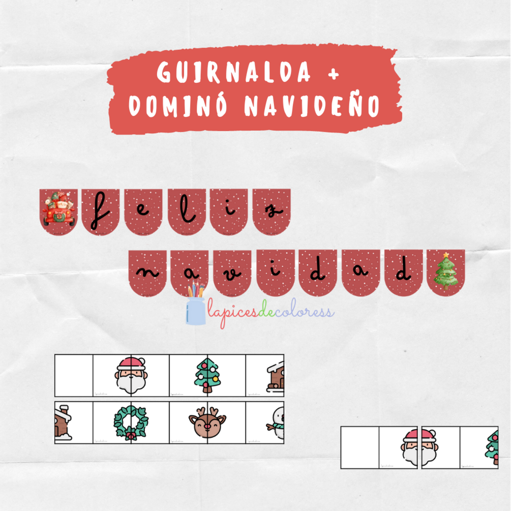 GUIRNALDA + DOMINÓ NAVIDEÑO