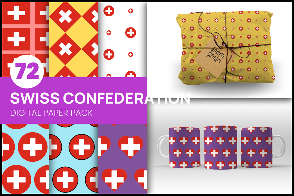 Swiss Confederation Seamless Patterns