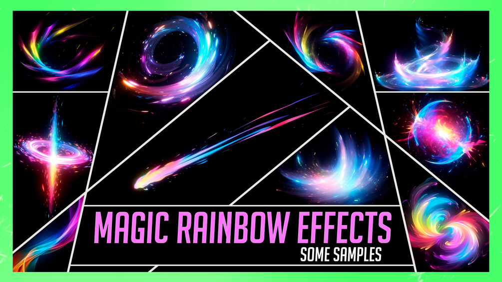 160+ Magic Rainbow spell Overlay Effects Resources for Concept Art