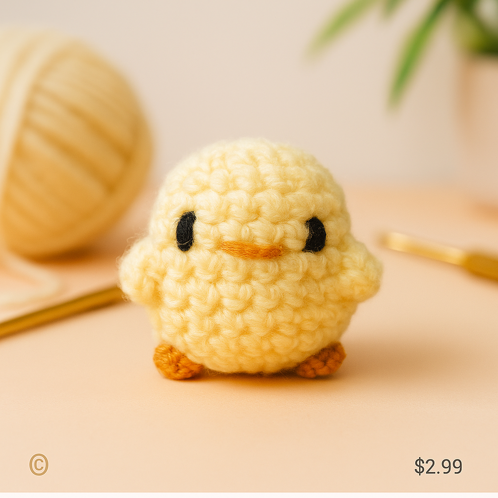 Baby Chick Amigurumi – Beginner Crochet Pattern (PDF)