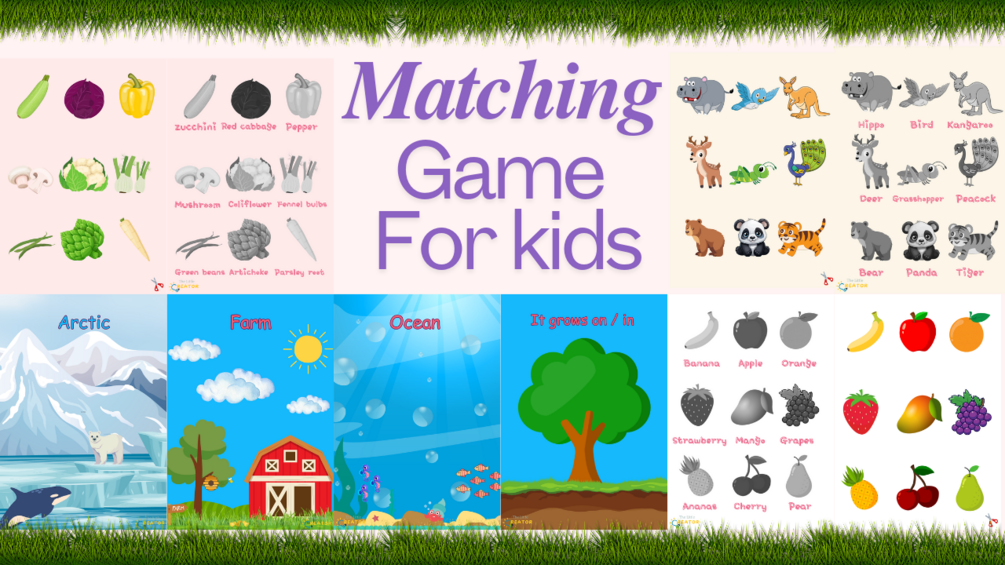 Fruity Friends & Forest Fun: An Educational Matching Game for kids