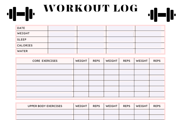 Workout Log (Editable)