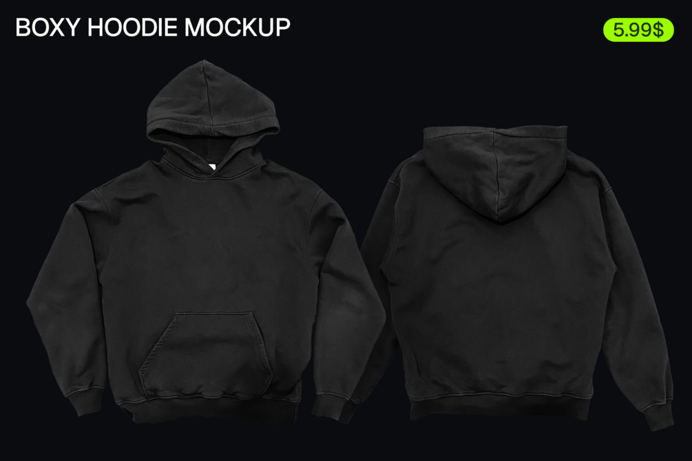Boxy Hoodie Mockup