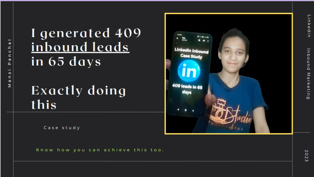 Lead Generation case study(Build Big.Start Small.Start Today (copy)