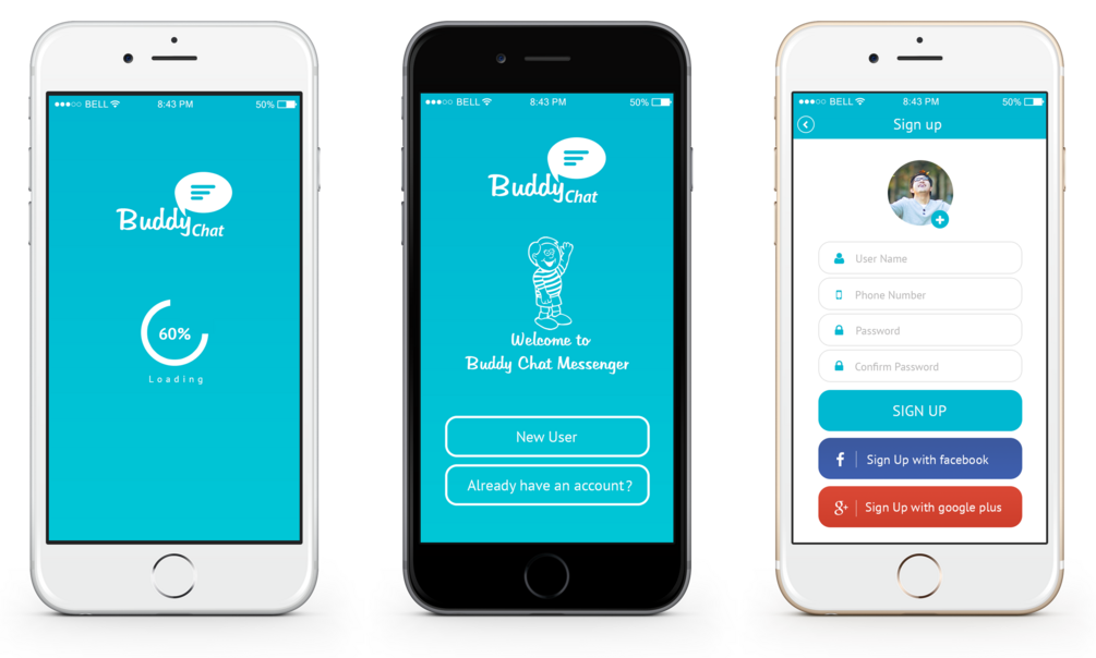 Buddy Chat APP PSD File