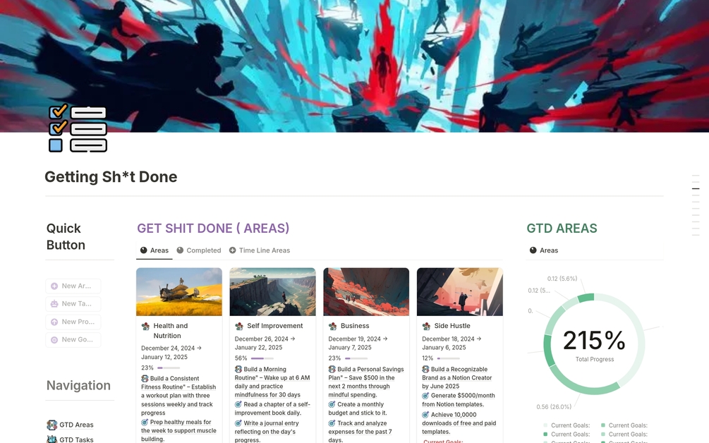 Getting Things Done (GTD) Dashboard | Ultimate Notion Productivity System