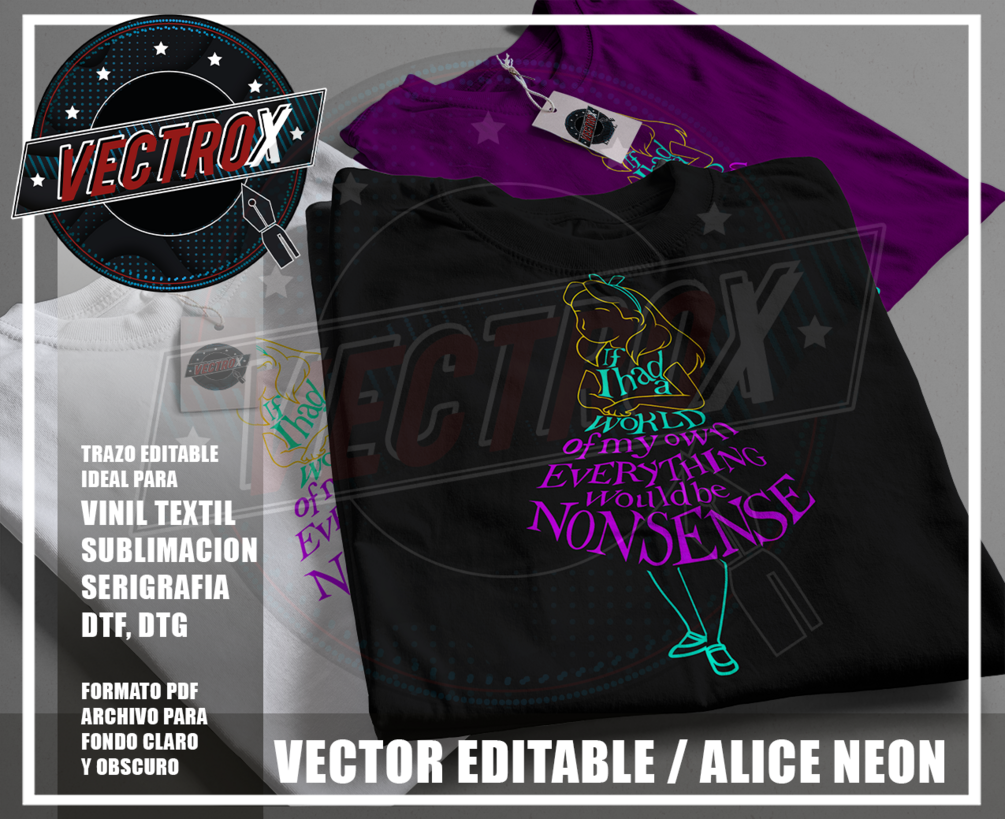 Vector Editable - Alice Neon