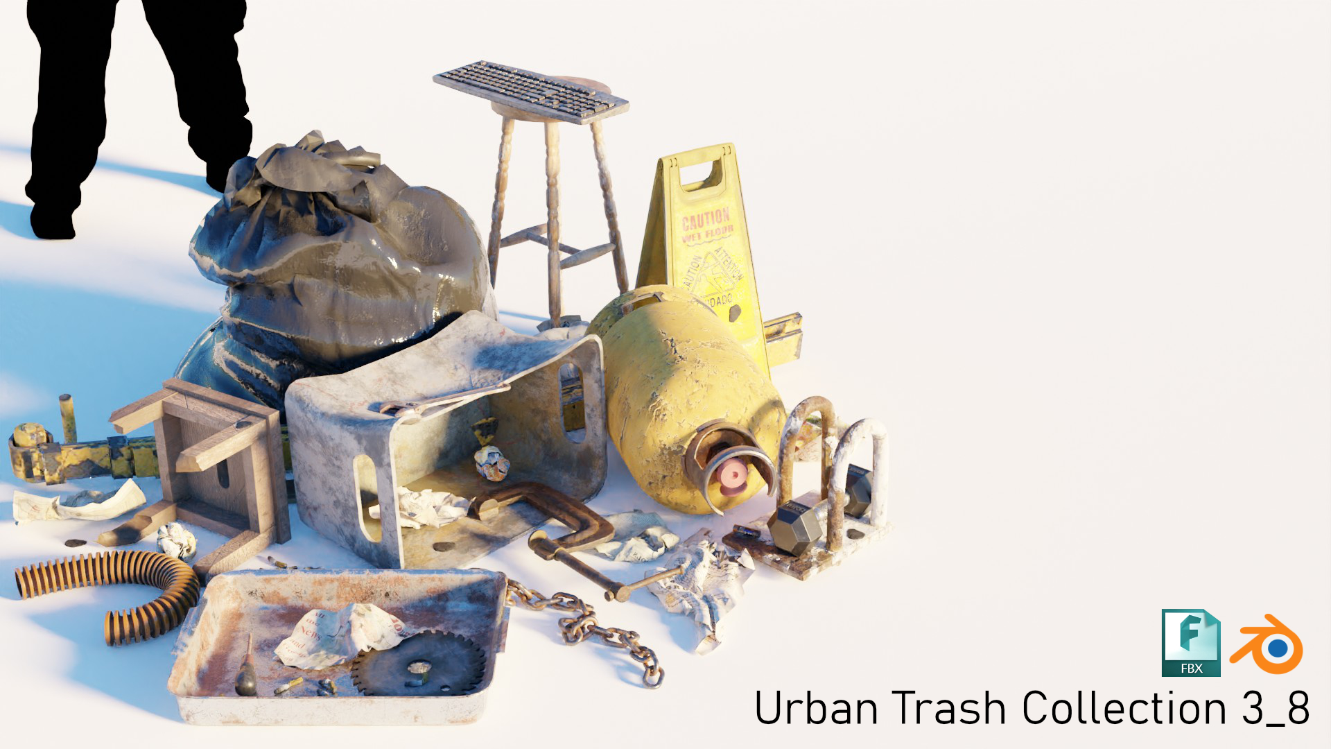 Urban Industrial Trash Collections 3 - 3d Assets