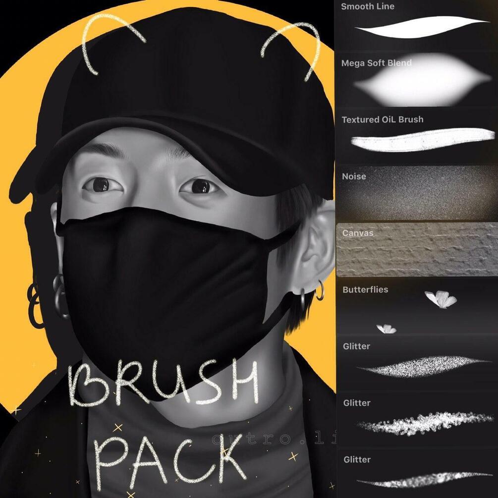 PROCREATE BRUSH PACK + CANVAS TEXTURE