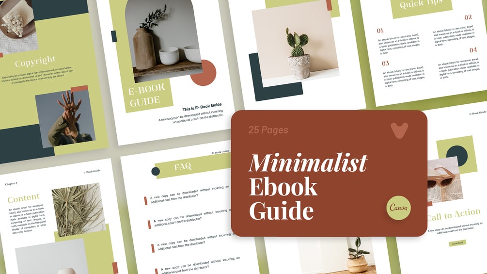 Canva Minimalist Ebook Guide Template