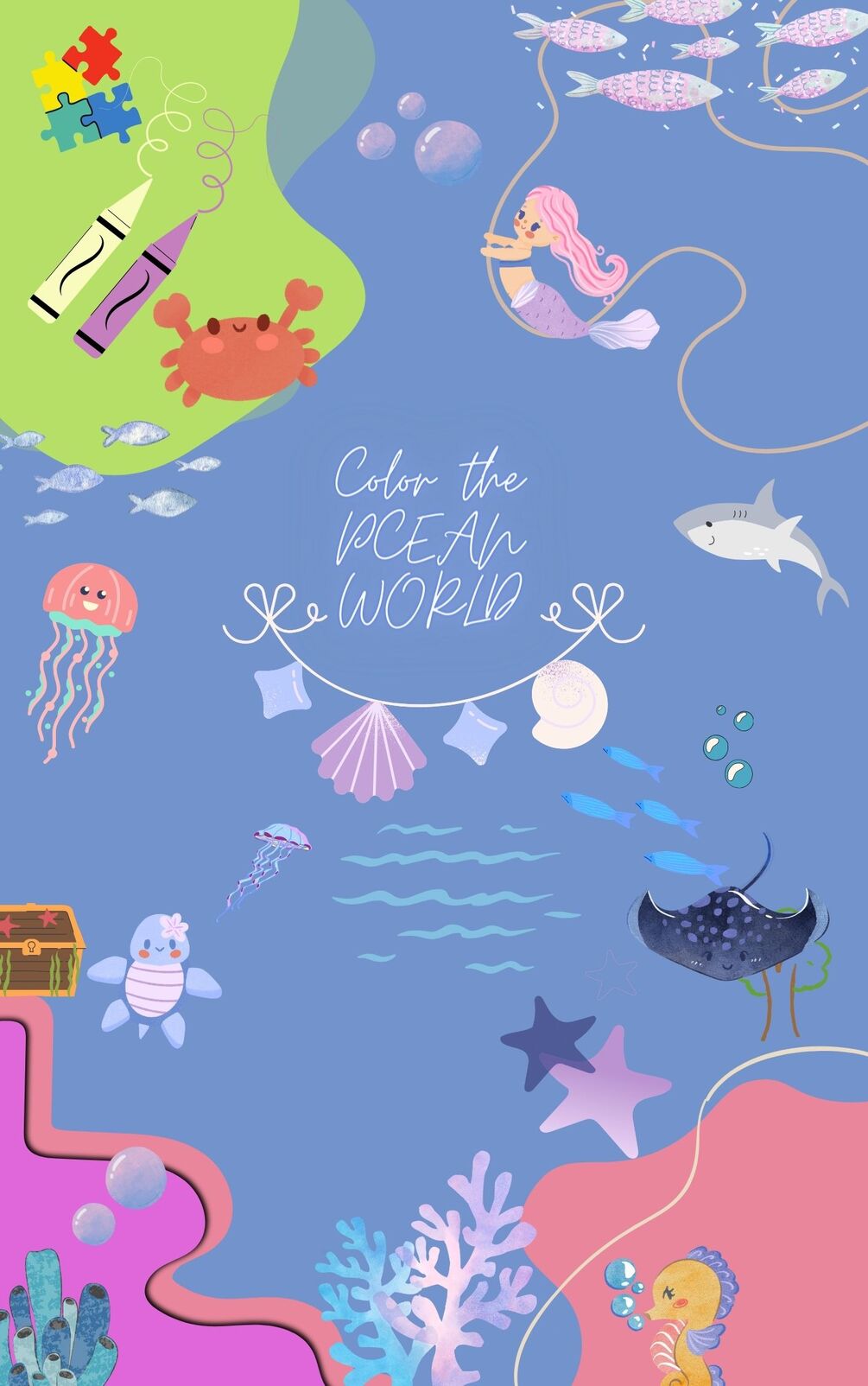 Ocean themed Coloring book