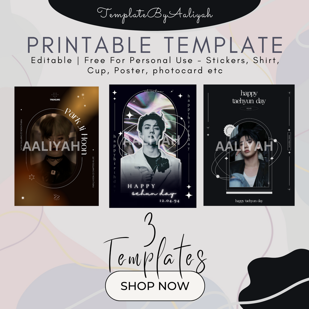 Canva Template Link | KPOP Poster | Editable | Dark Theme