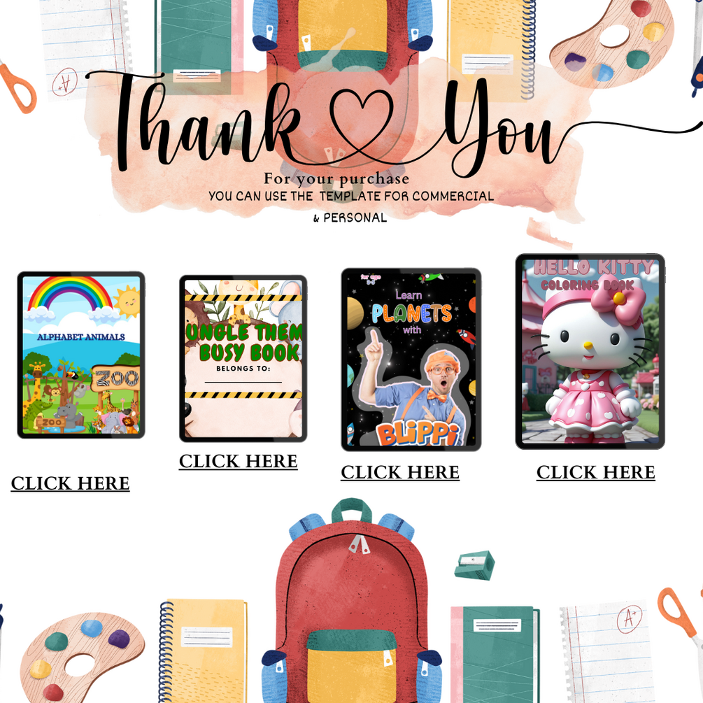 BUSY BOOK & COLORING BOOK FOR KIDS W/ FREEBIES
