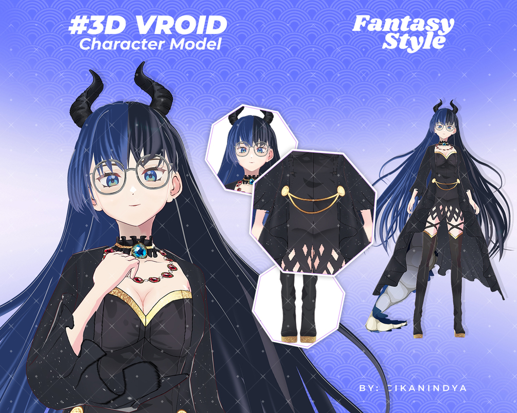 Virtual Persona 3D Vroid Star Fantasy Dragon for Streaming - 3D Vroid ...