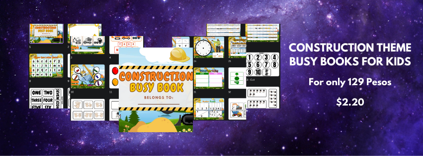 Construction Theme Busy Book for Kids