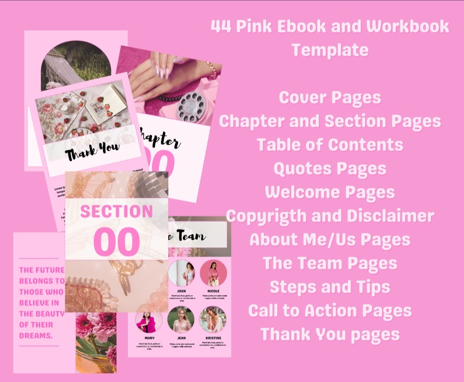 Pink Ebook and Workbook Template