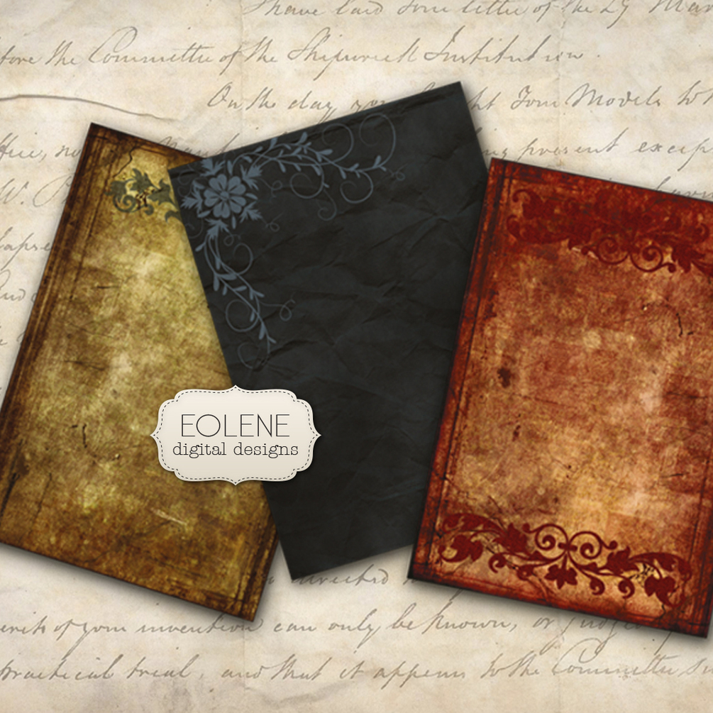 Old Paper Cards Printable A4 Sheet 9 Instant Download