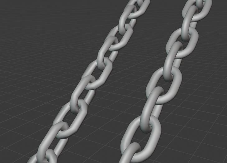 Chain leash, 2 versions (20.2k and 3.5k poly)